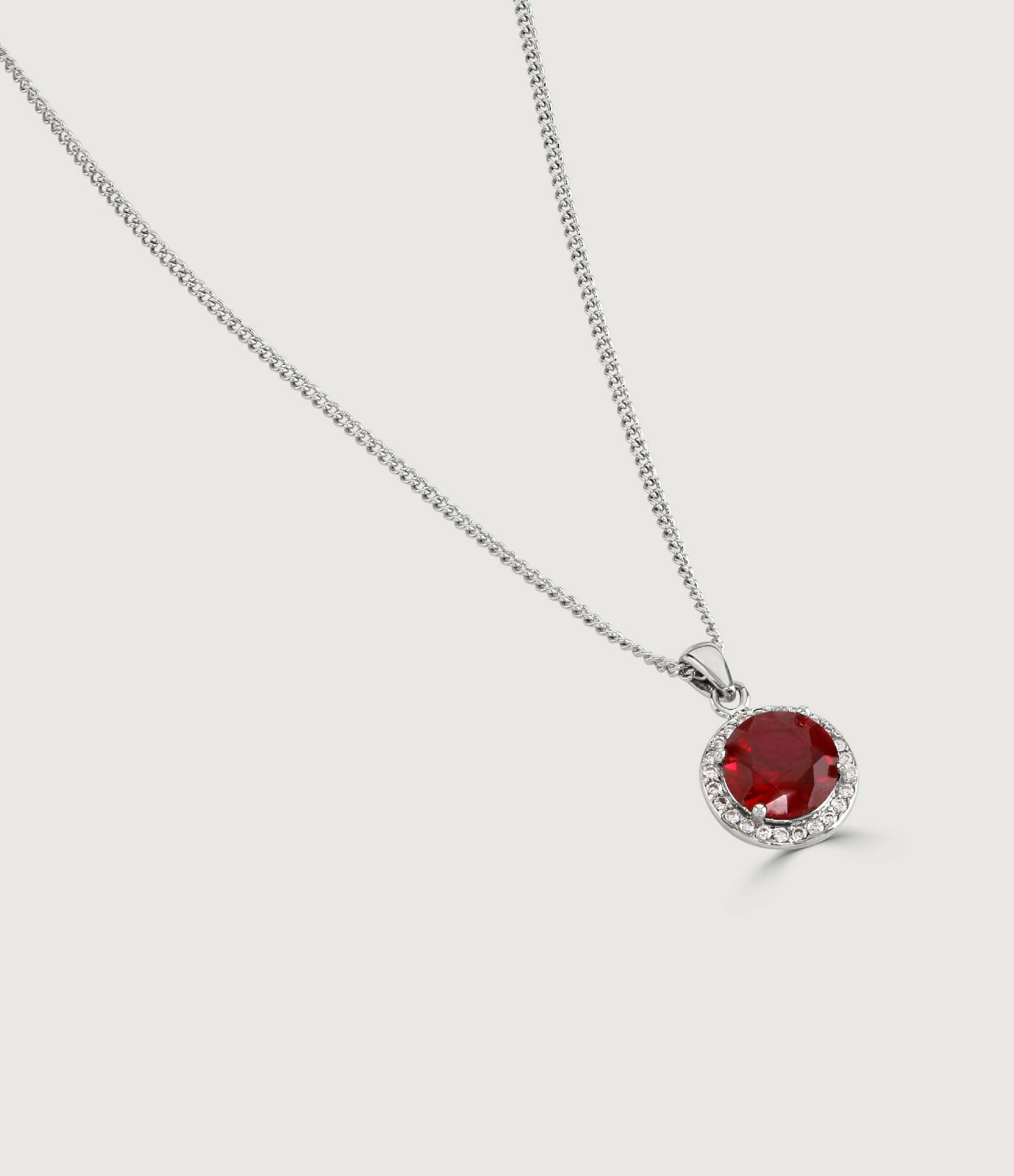 RUBY HALO PENDANT | Buckley London
